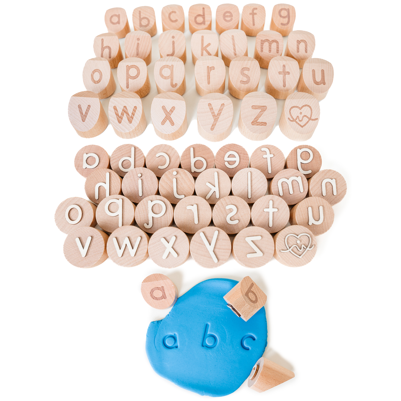 Lowercase Alphabet Stamps for Clay – Montessori & Me
