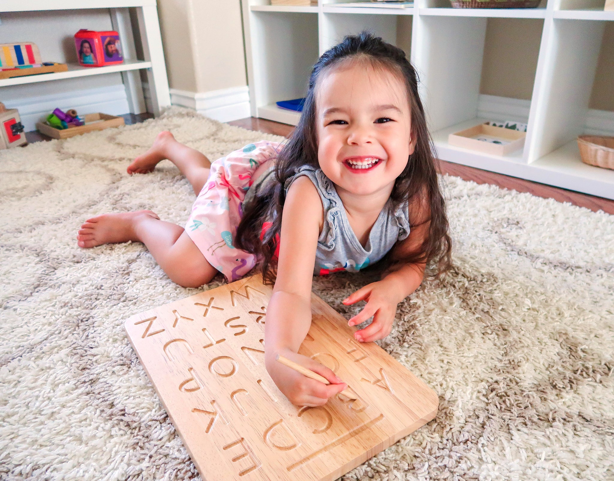 Wooden Letter Tracing Board – Montessori & Me
