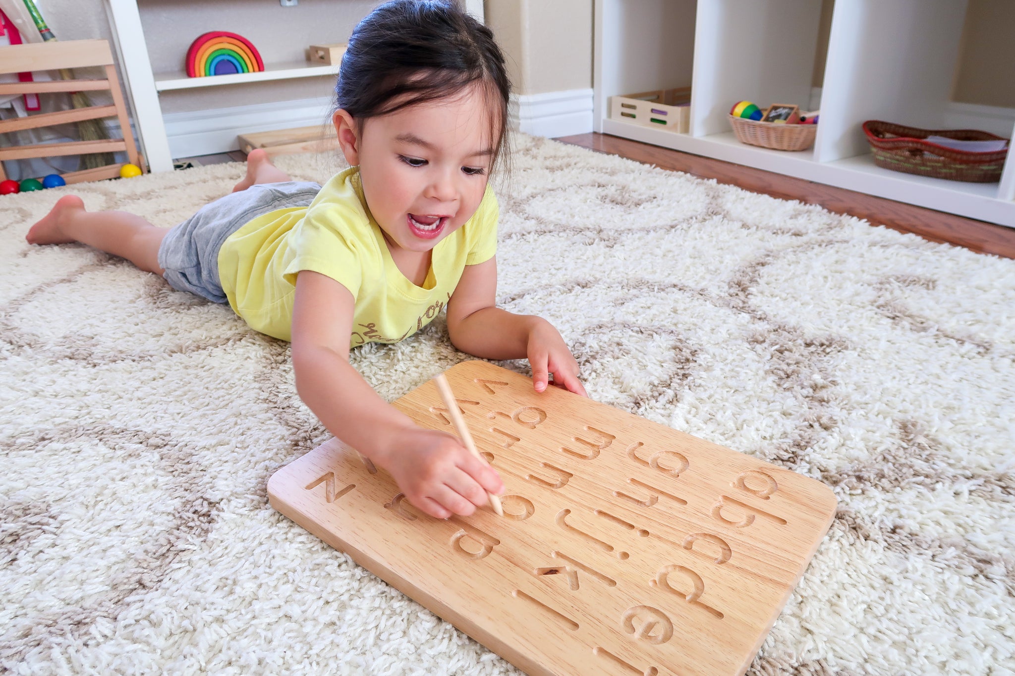 Wooden Letter Tracing Board – Montessori & Me